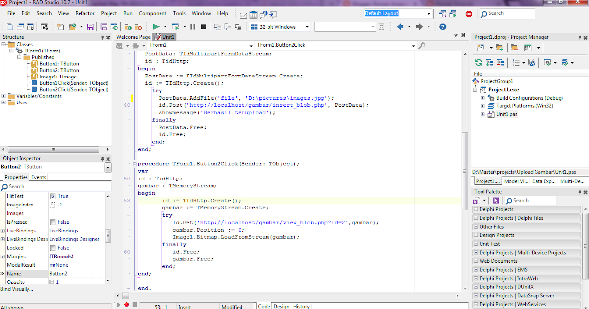 Risman Arisandy: Post gambar ke field blob database mengunakan Delphi & Php