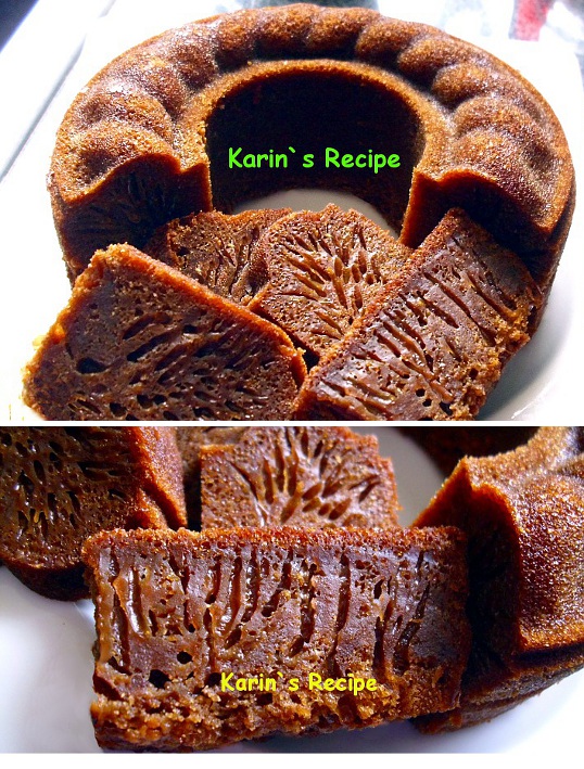 Karin's Recipe: Kue Sarang Semut Karamel (Caramel Honeycomb Cake)