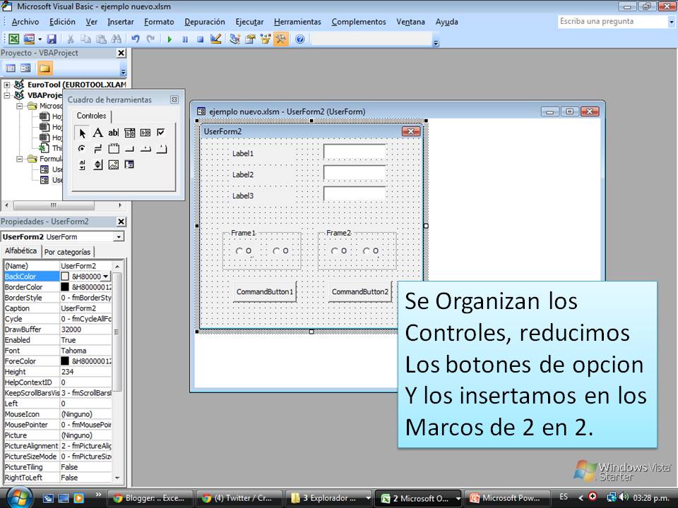 .. ExcelL aPlLicaTiioOns ..: FORMULARIO CON BOTONES DE OPCION
