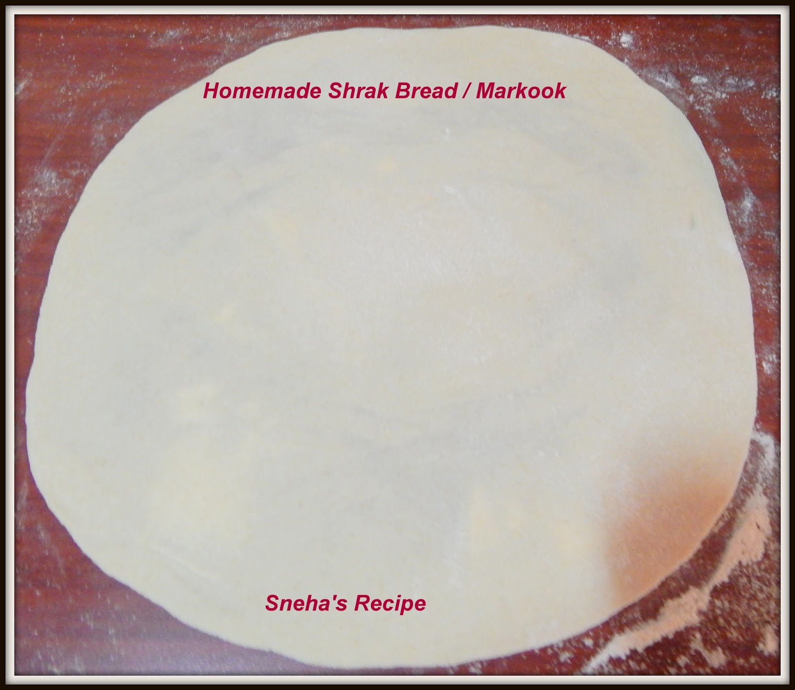 Homemade Shrak Bread / Markook - Sneha's Recipe