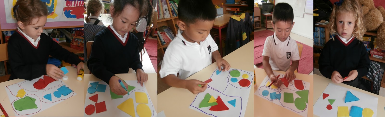 Reception Bears 2015: Cutting and sorting shapes