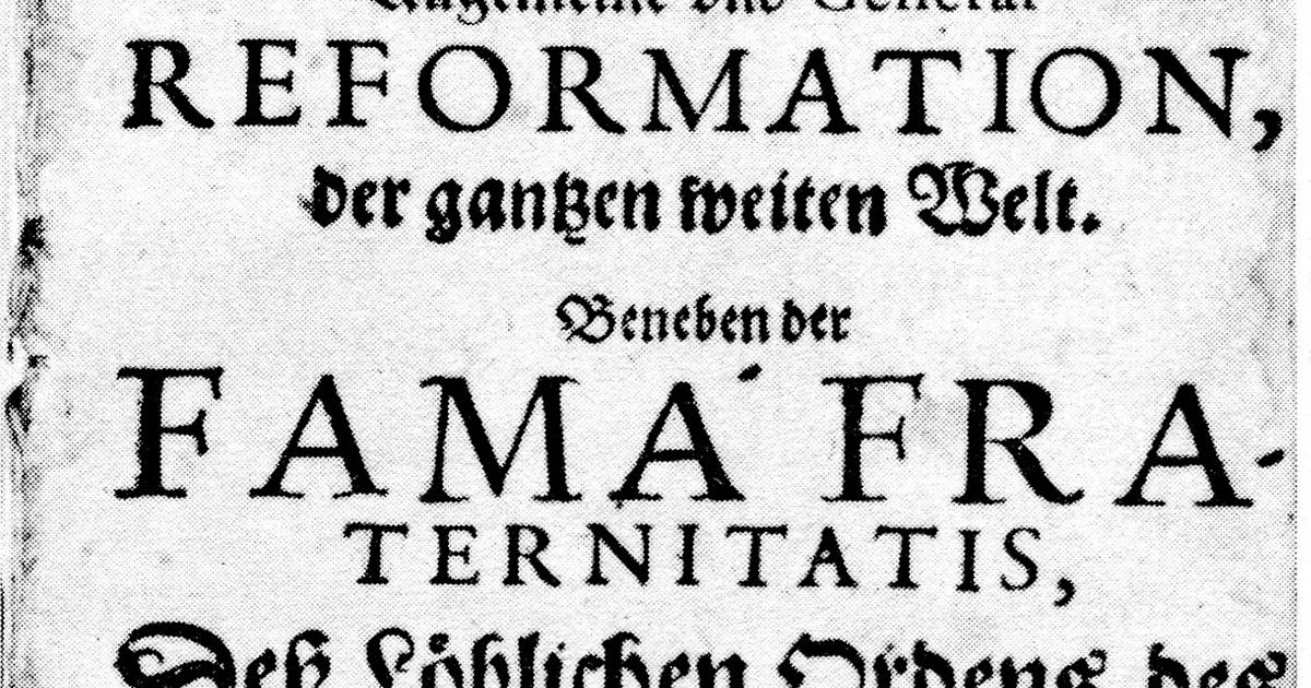 Le Miroir Alchimique: ROSY CROSS Fama Fraternitatis (1614).