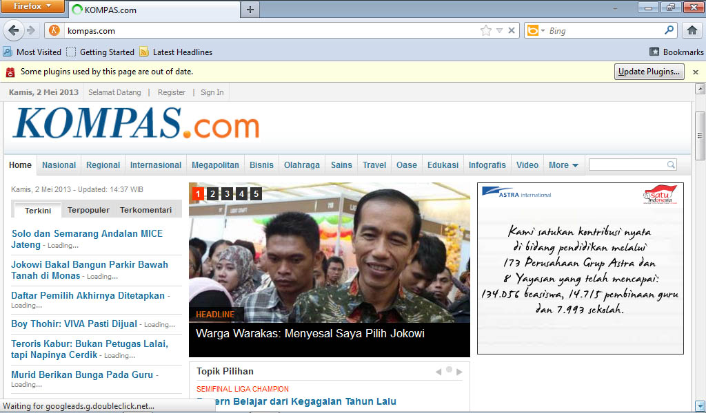 Review Website Berita Kompas.com