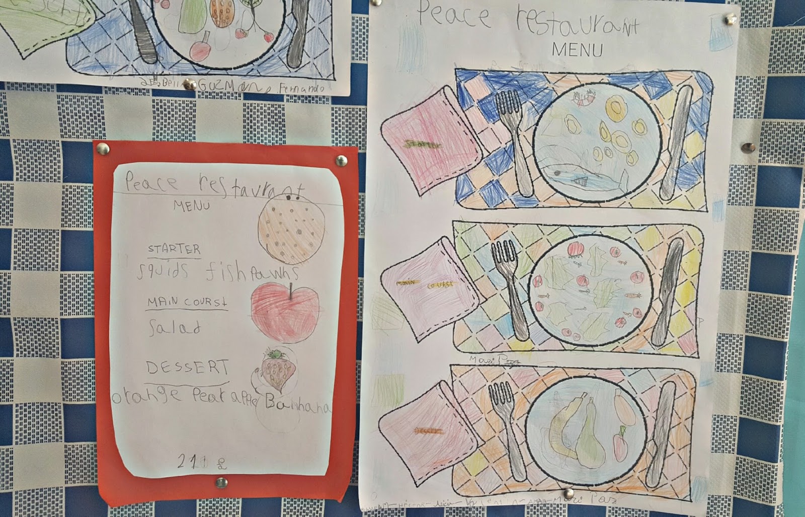 YEAR 2 CLASS BLOG: Our healthy menus!