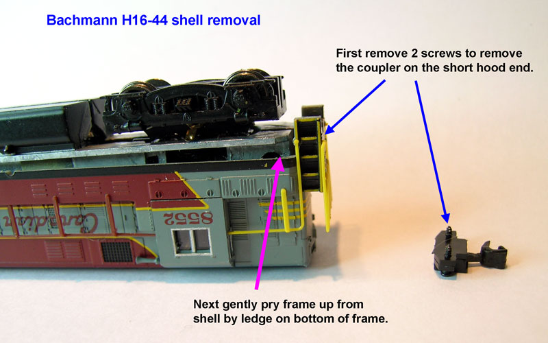 N Scale DCC Decoder Installs: DZ123 in a Bachmann H16-44