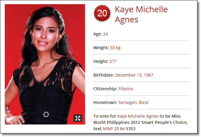 Good Luck Messages to Kaye Michelle Duran Agnes Candidate No. 20 2012 ...