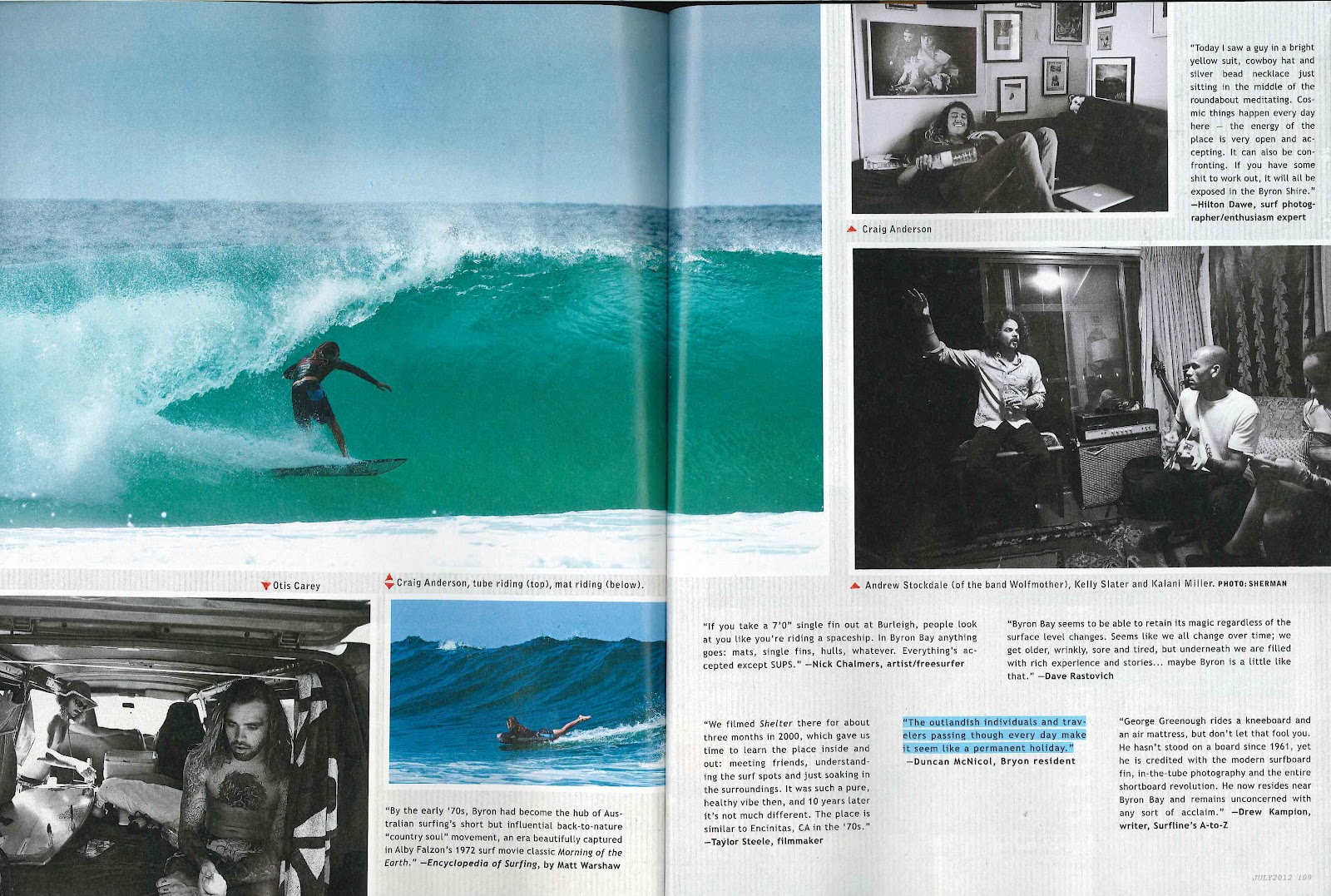Quiksilver PR: Craig Anderson and Kelly Slater in July's issue of ...
