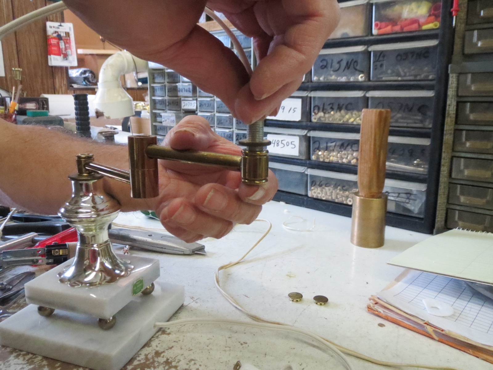 Lamp Parts and Repair | Lamp Doctor: Swivel Arm Table Lamp with Turn ...