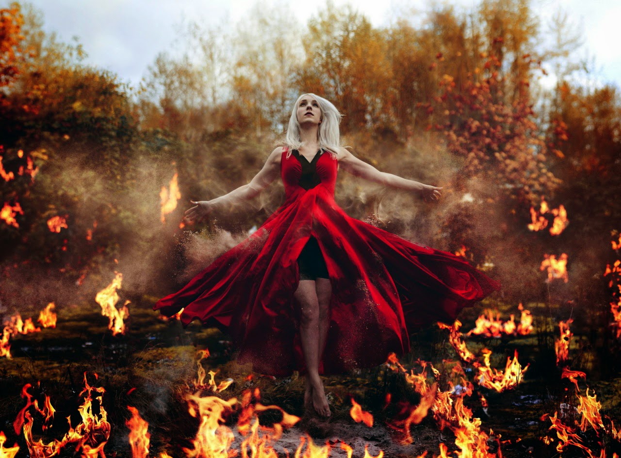 This Girl Walking On The Fire | Creative Hd Wallpapers