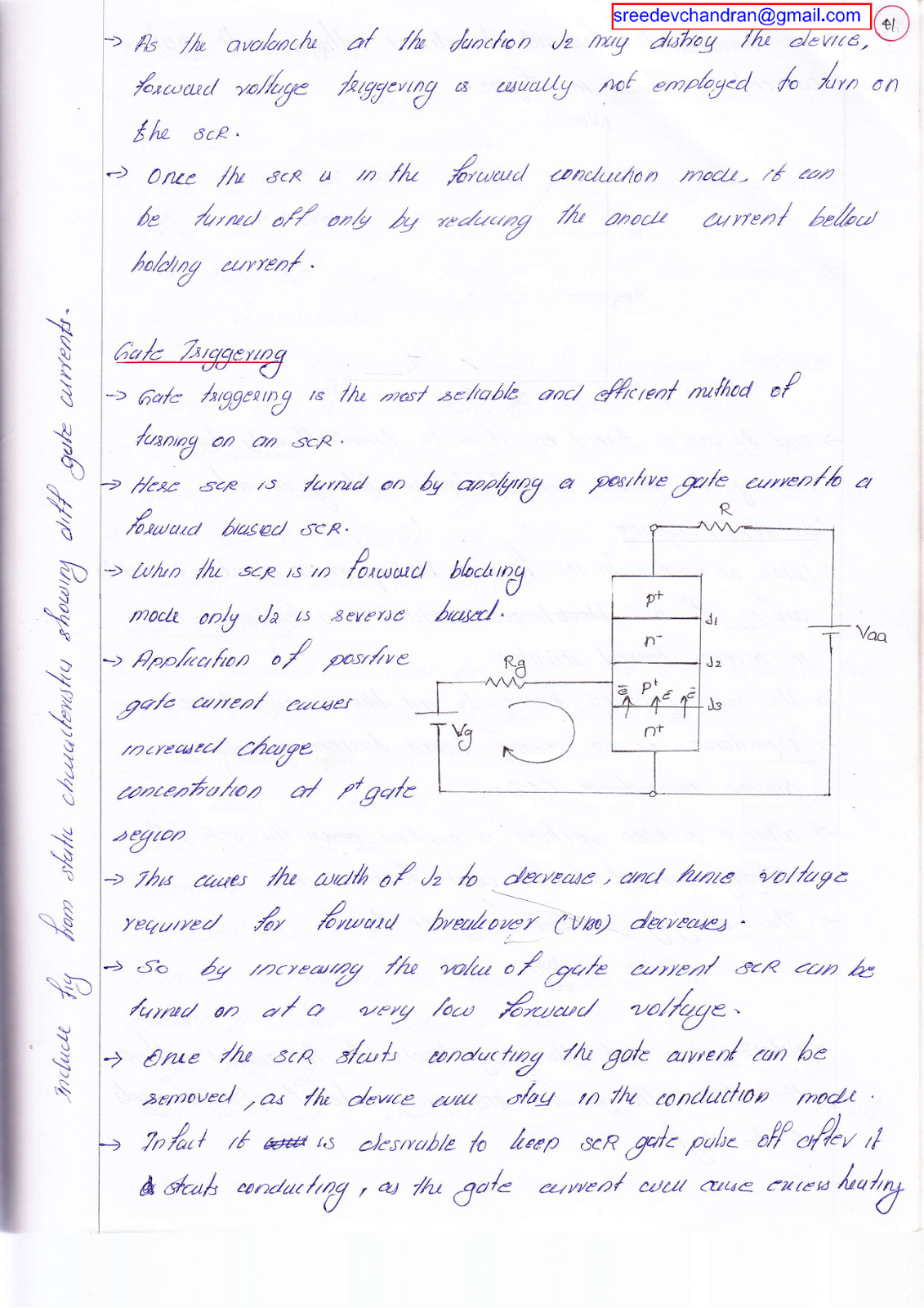 POWER ELECTRONICS NOTES: Silicon Controlled Rectifier (SCR)