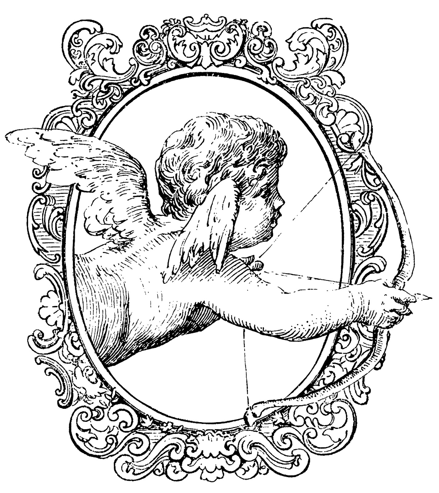 eridoodle designs and creations: Vintage Framed Cupid collage