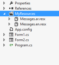 C# Winforms - Localized translations using ResourceManager