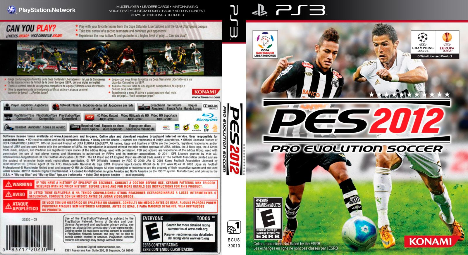 CAPAS PS3: PES 2012 PS3