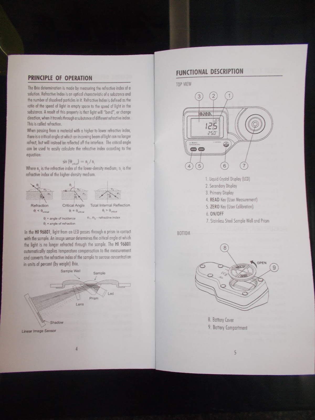 sciencetific products: Hanna Digital Brix Refractometer Model HI96801 ...