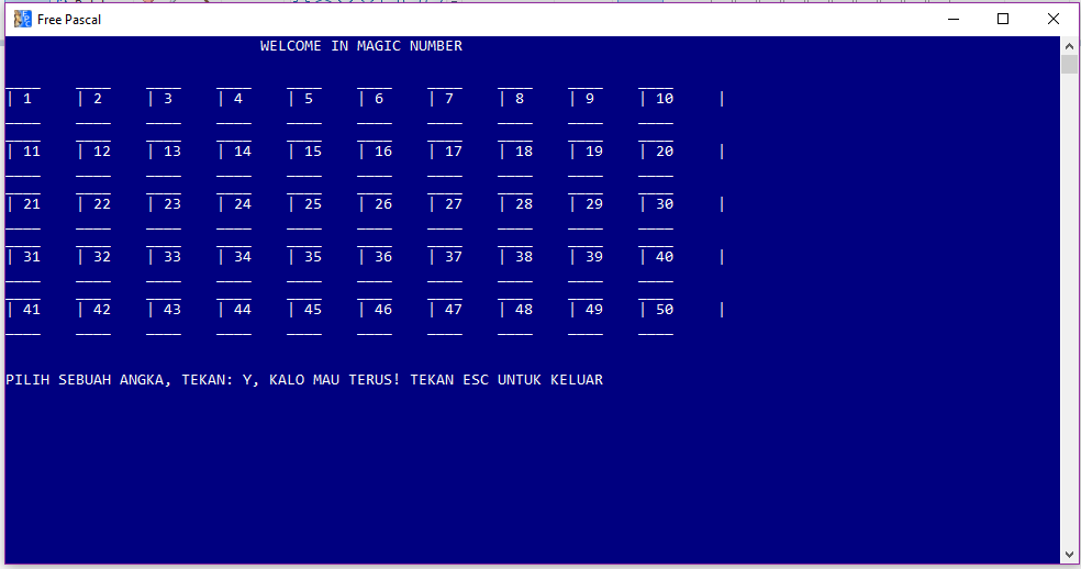 Contoh Program Pascal Permainan Sulap Angka ~ Tutorial Belajar Coding