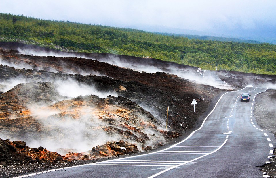 L'île Bourbon: Les coulées de lave