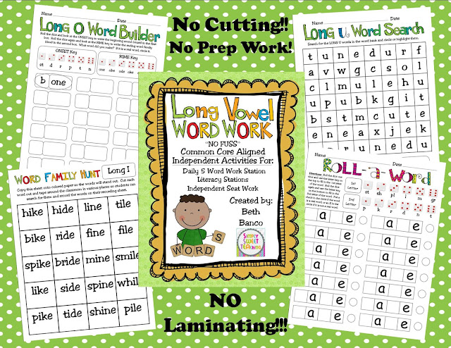 Simply SWEET TEAching: Long Vowel Word Work - Common Core