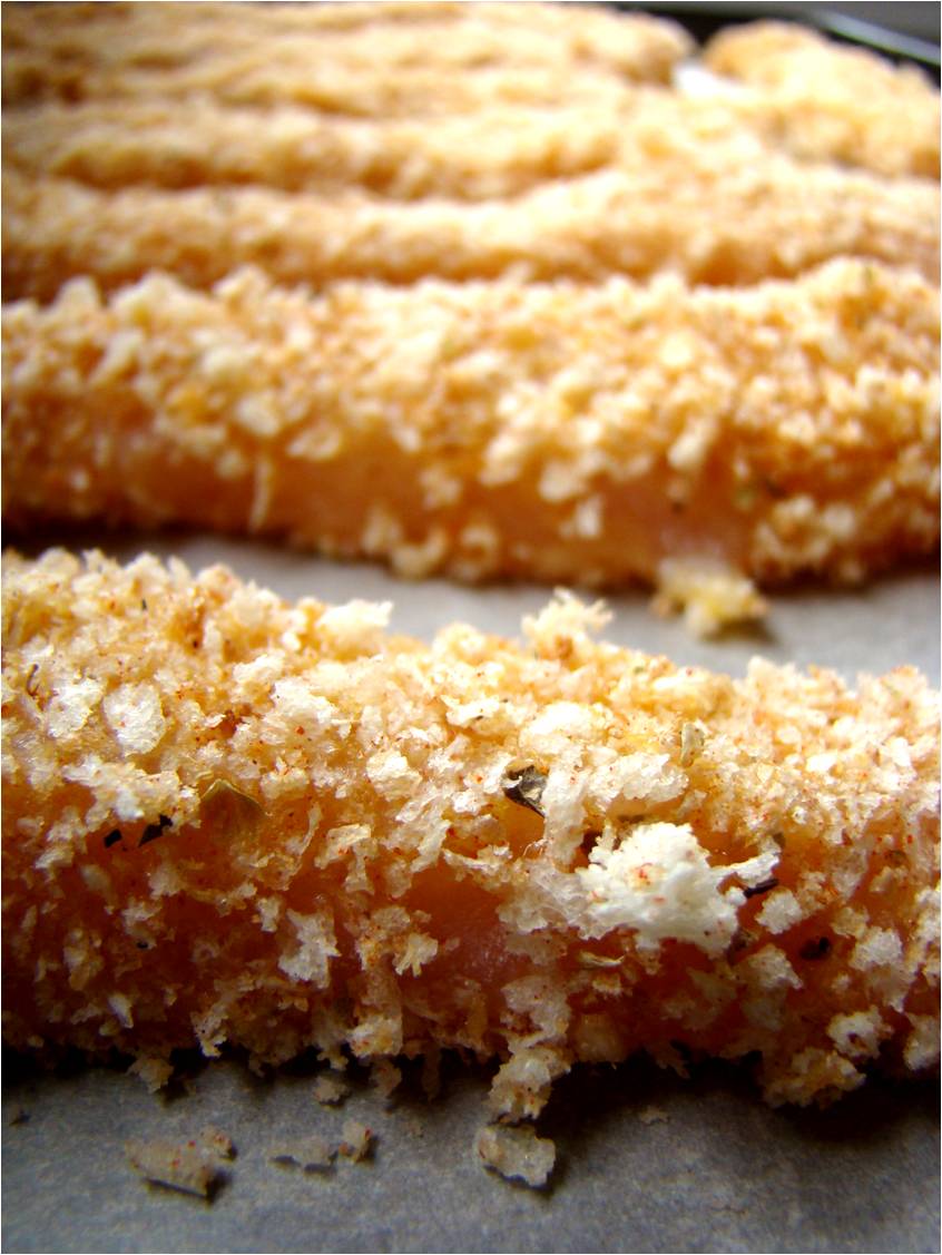 Crunchy cluckers with honey mustard dip