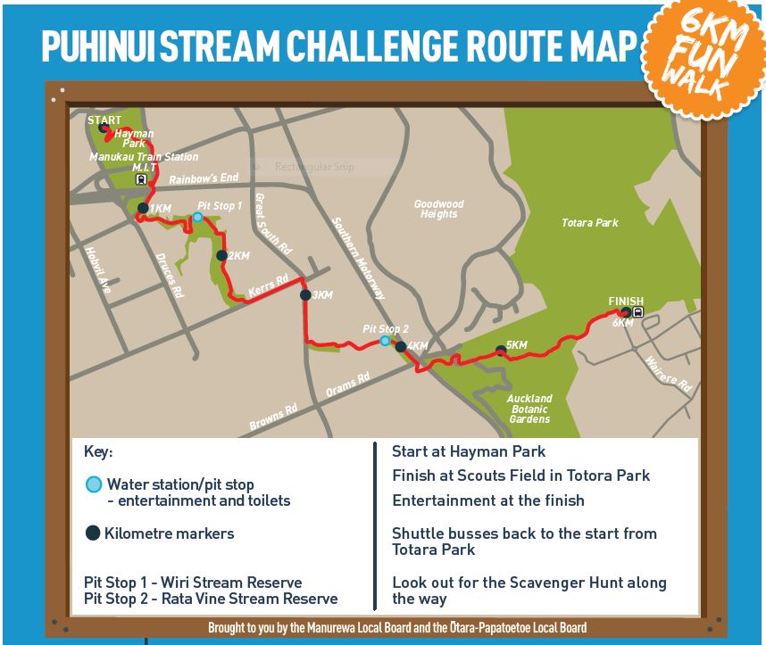 Take a walk along the Puhinui Stream