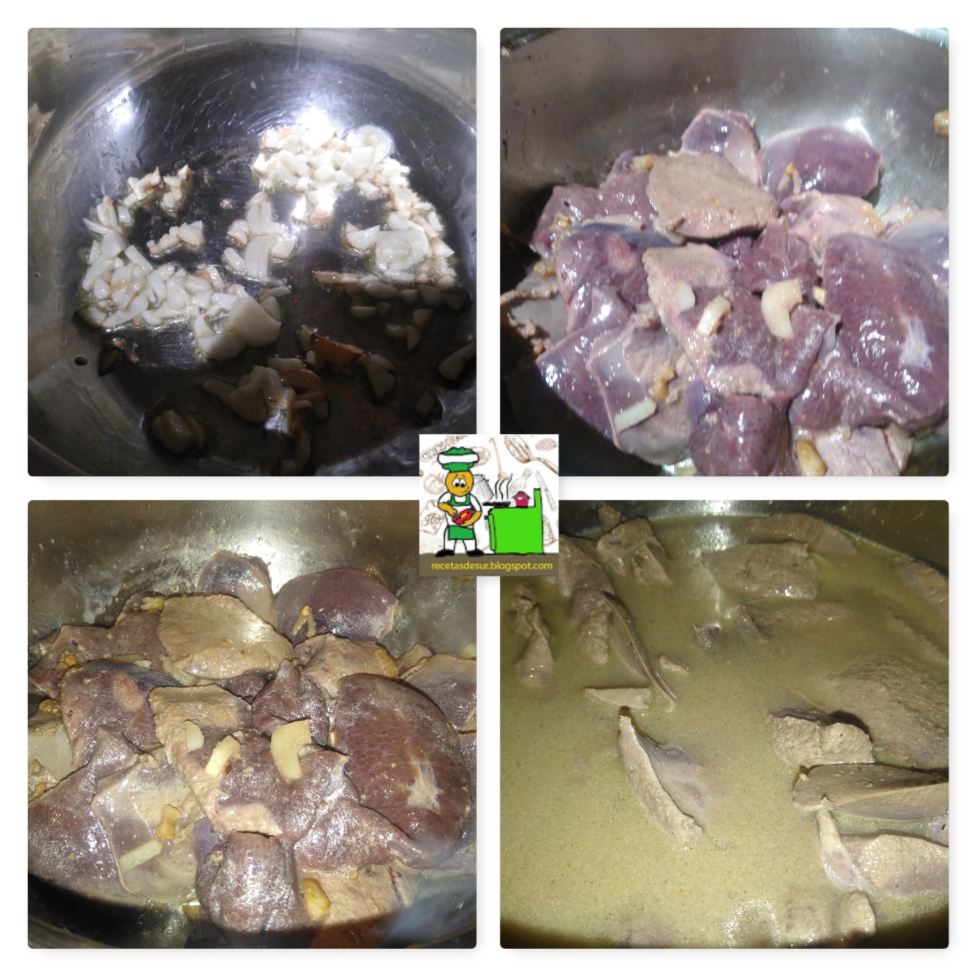 Higado de cerdo al ajillo