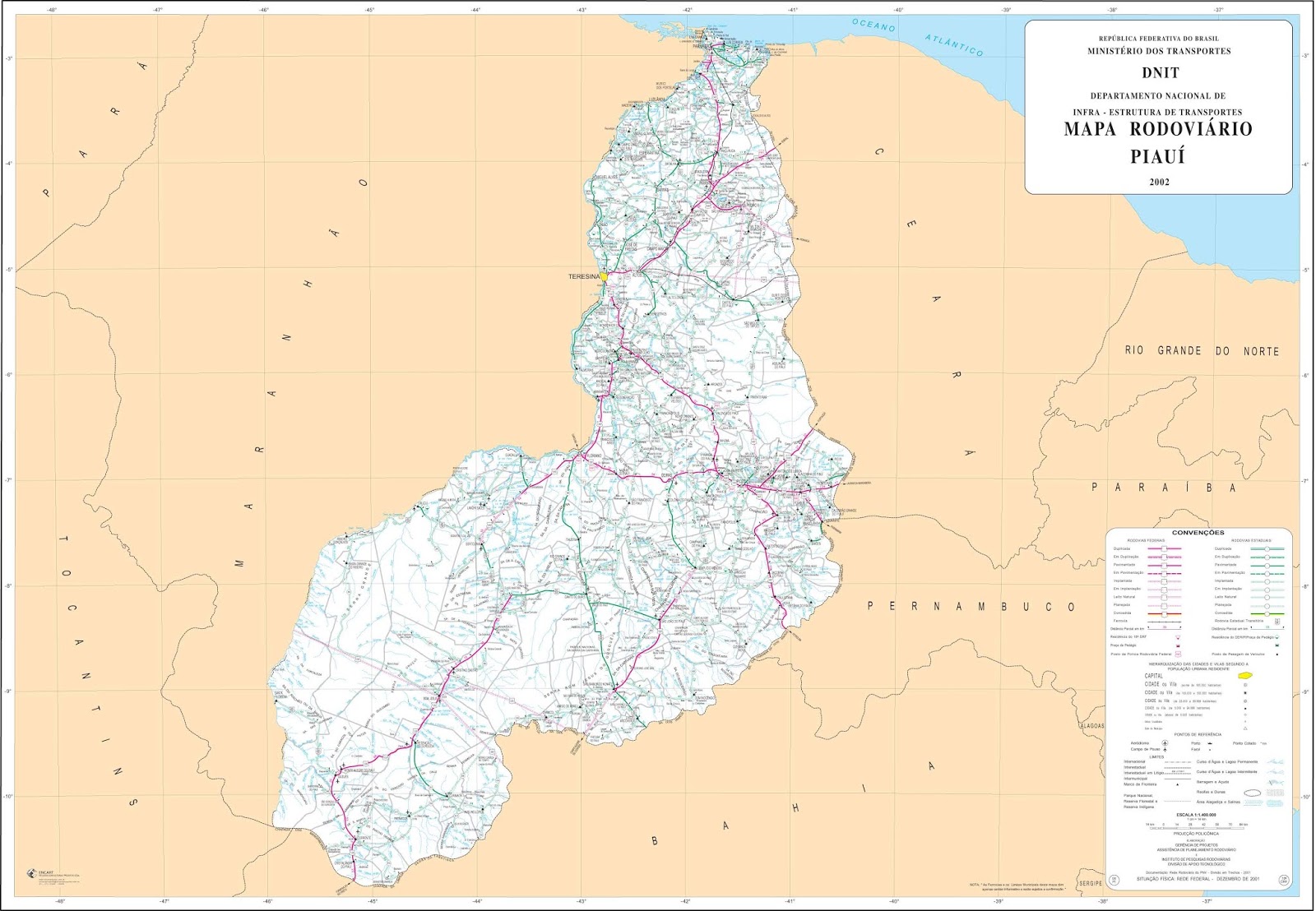 Mapas do Estado do Piauí - Fox Press™