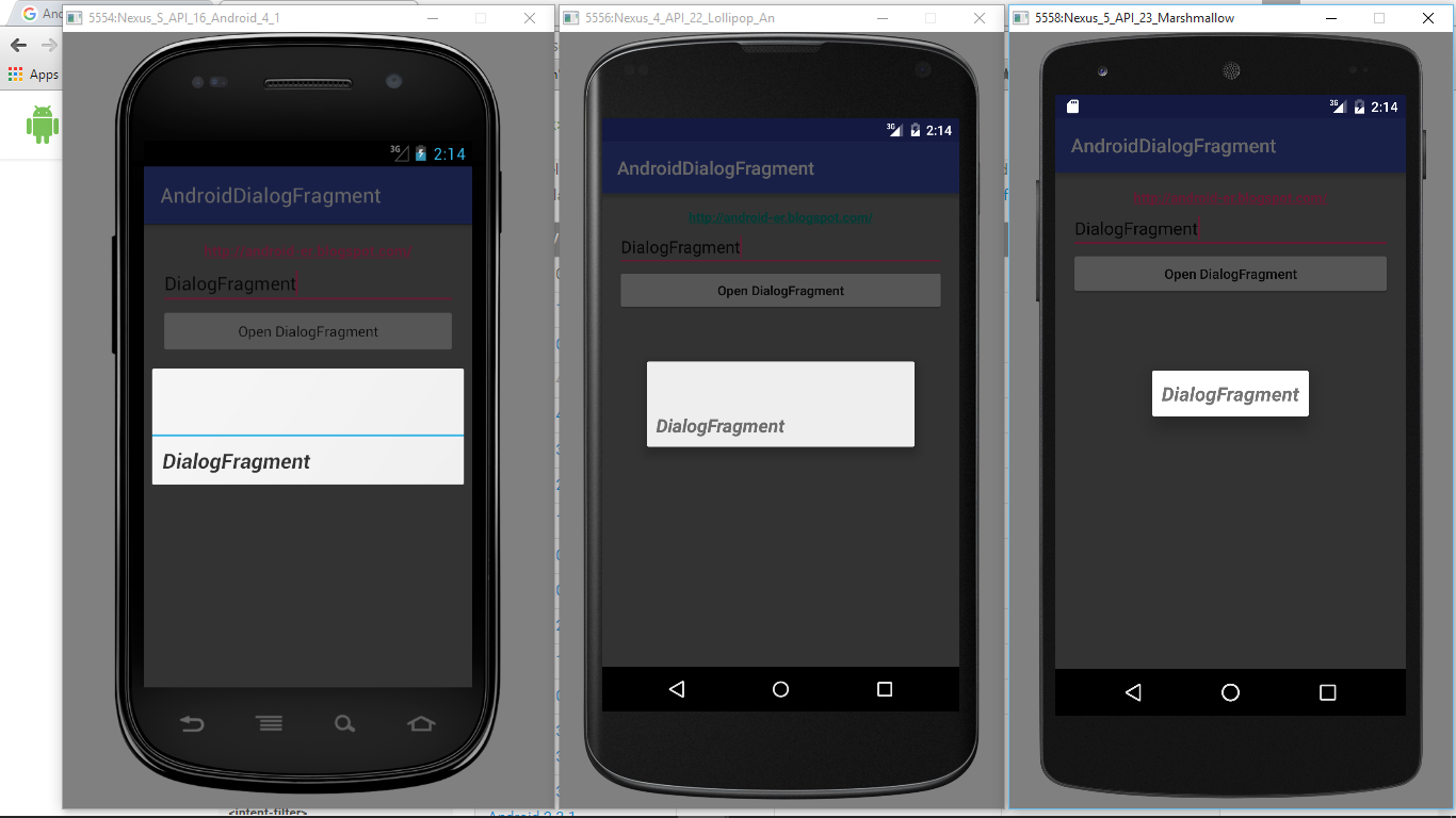 Dialogfragment Example Something Wrong On Android 6 Marshmallow Emulator Android Learn