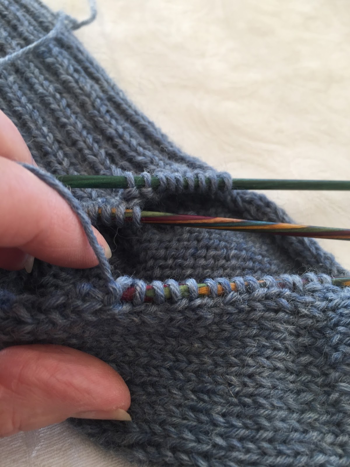 Hjemmelaget: Sokker med gammaldags hælfelling. ( oppskrift)