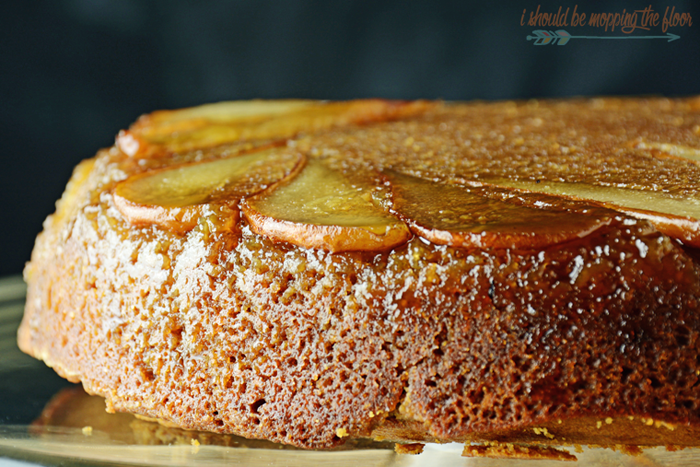 Upside-Down Ginger Pear Cake | i should be mopping the floor
