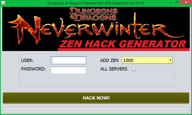 Dungeons & Dragons Neverwinter ZEN Hack 2013!: Dungeons & Dragons ...