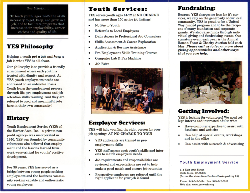 OC Community Resources: Youth Employment Service