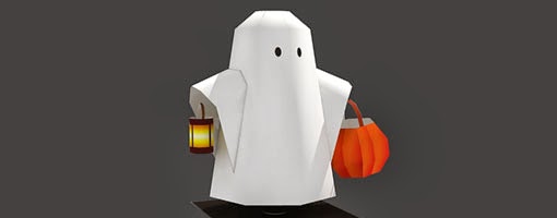 Trick or Treat Ghost Papercraft | Papercraft Paradise | PaperCrafts ...