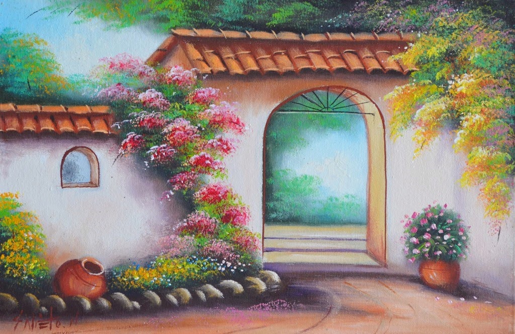 El arte es su máxima expresión : Paisajes Rústicos, Pintura al Óleo de ...