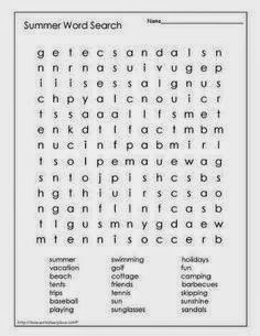 Last day of school word search for kids