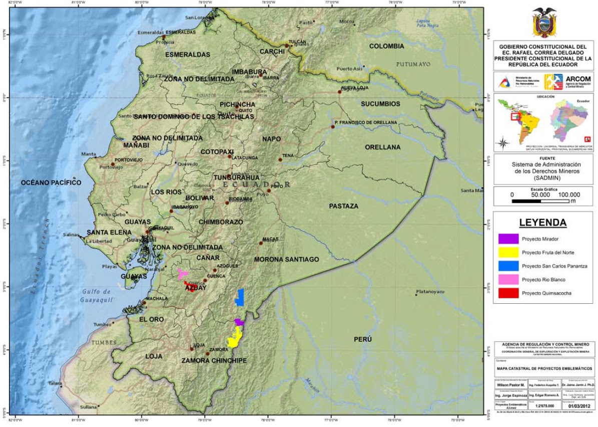 EXPLOTACION MINERA EN EL ECUADOR » Blog Archive » Zonas Mineras en el ...