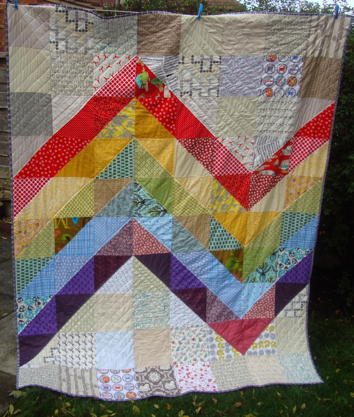 Giant Chevron Quilt and a GIVEAWAY! / CHARM ABOUT YOU