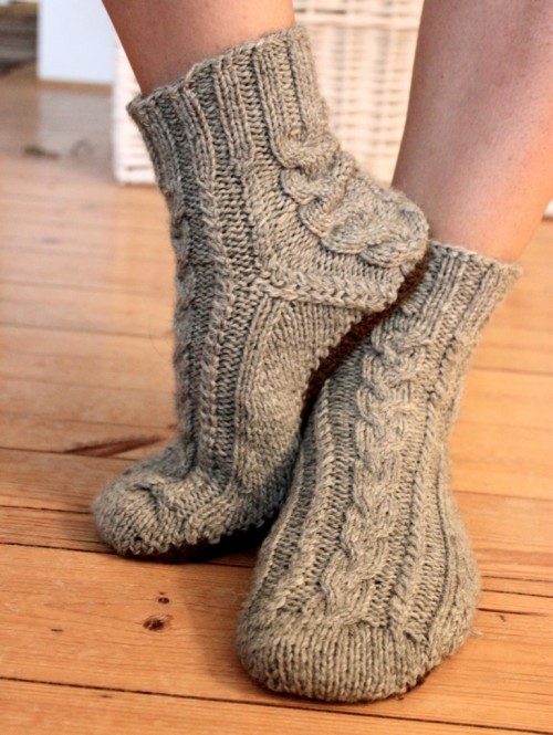 Beautiful Skills - Crochet Knitting Quilting : Aran Room Shoes - Free ...