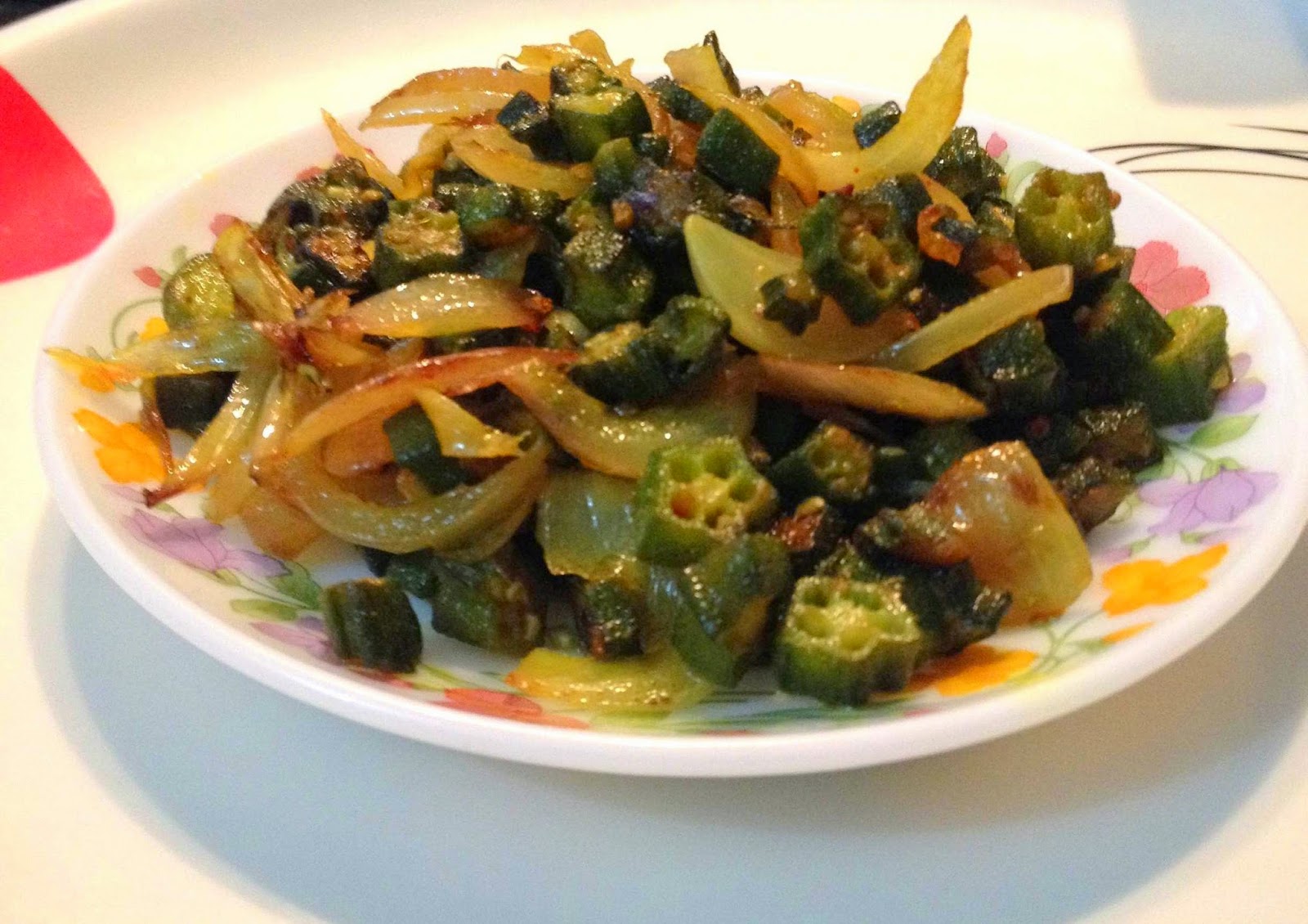 Kabita's Kitchen: Bhindi/Okra fry with onions