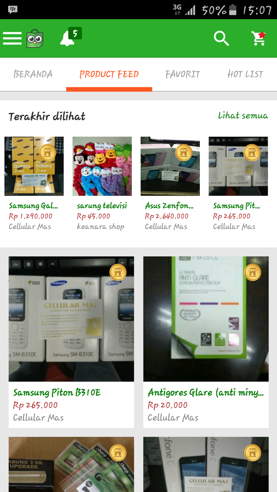 cara belanja online di tokopedia melalui HP/Ponsel android