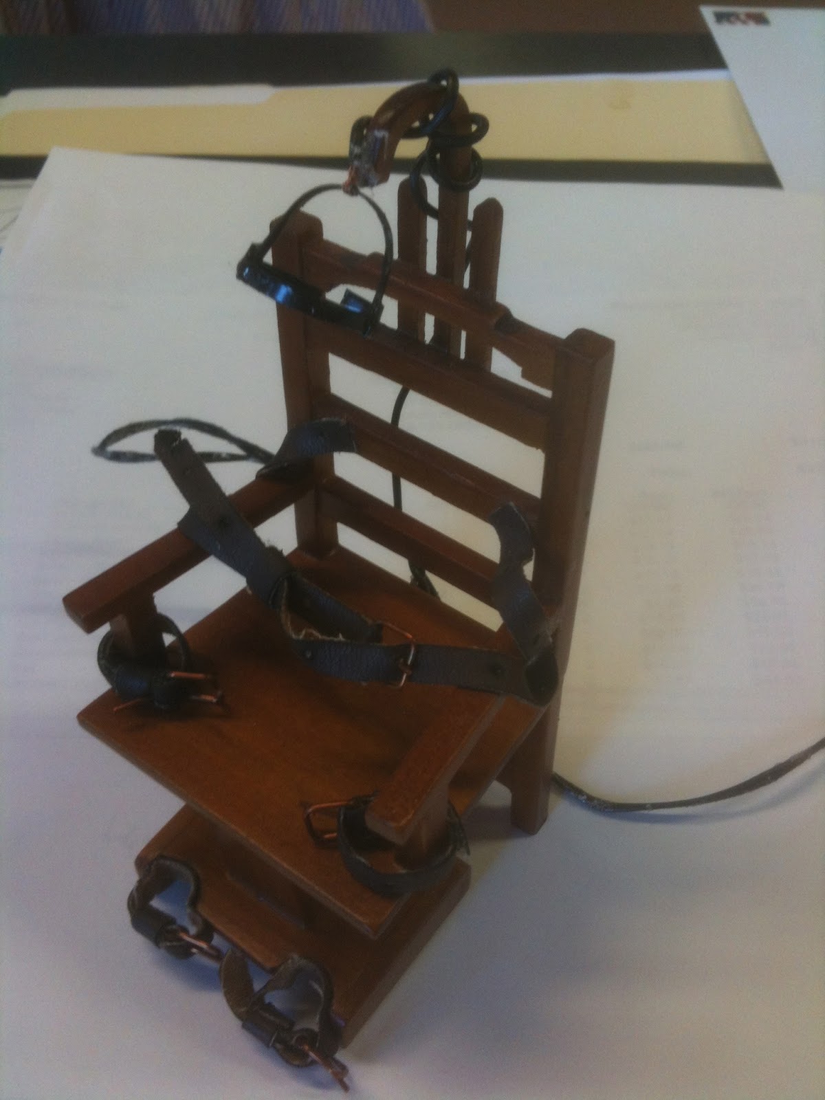 Electric Chair in Miniature