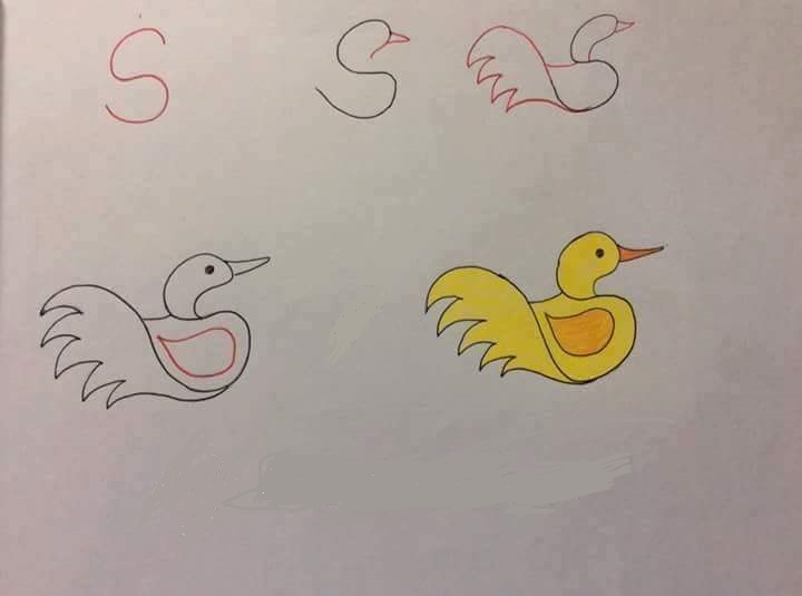 compass: Alphabetical Drawing-alphabet S