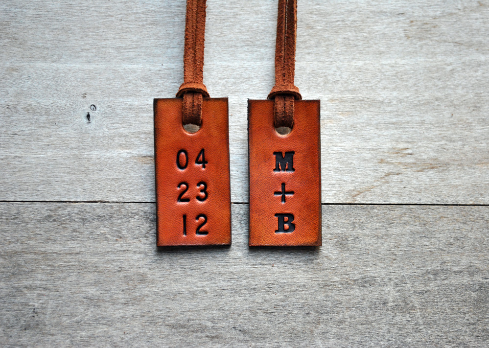 Of The Fountain: Introducing: Petite Leather Tags and Initial/Monogram ...