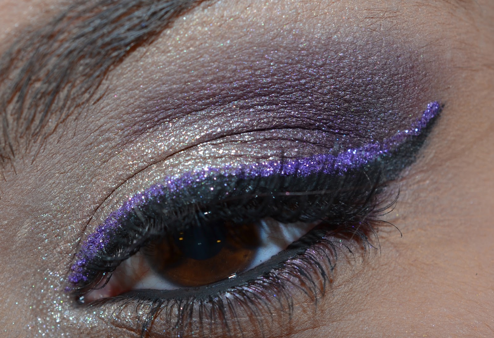 Mad About Beauty: EOTD - Smokey Purple with Glitter