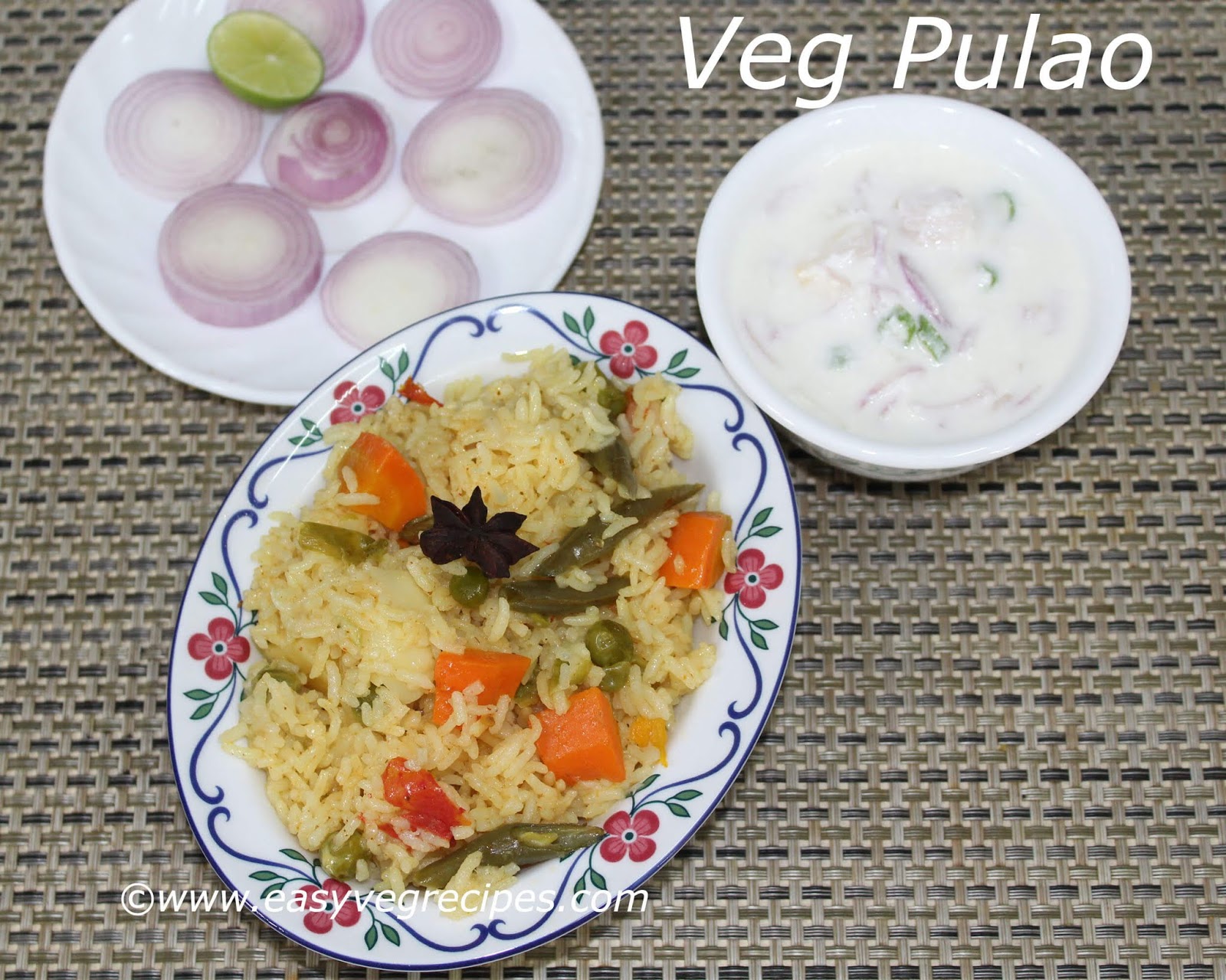 Veg Pulao Recipe -- How to make Vegetable Pulao -- Easy Veg Pulao - E.A ...