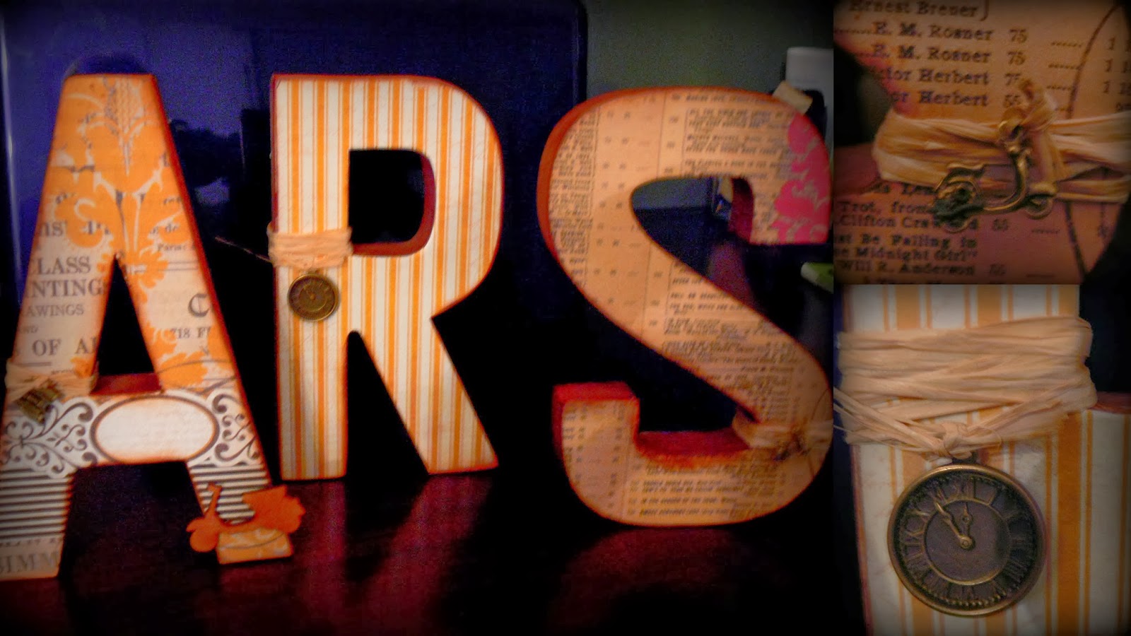 Las Casitas de Papel: Detalles para regalar: Letras decoradas