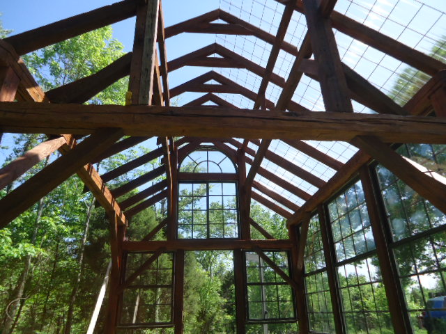 Searcy Timber Frame Structures: Timber Frame Greenhouse 11'x14'x16' high