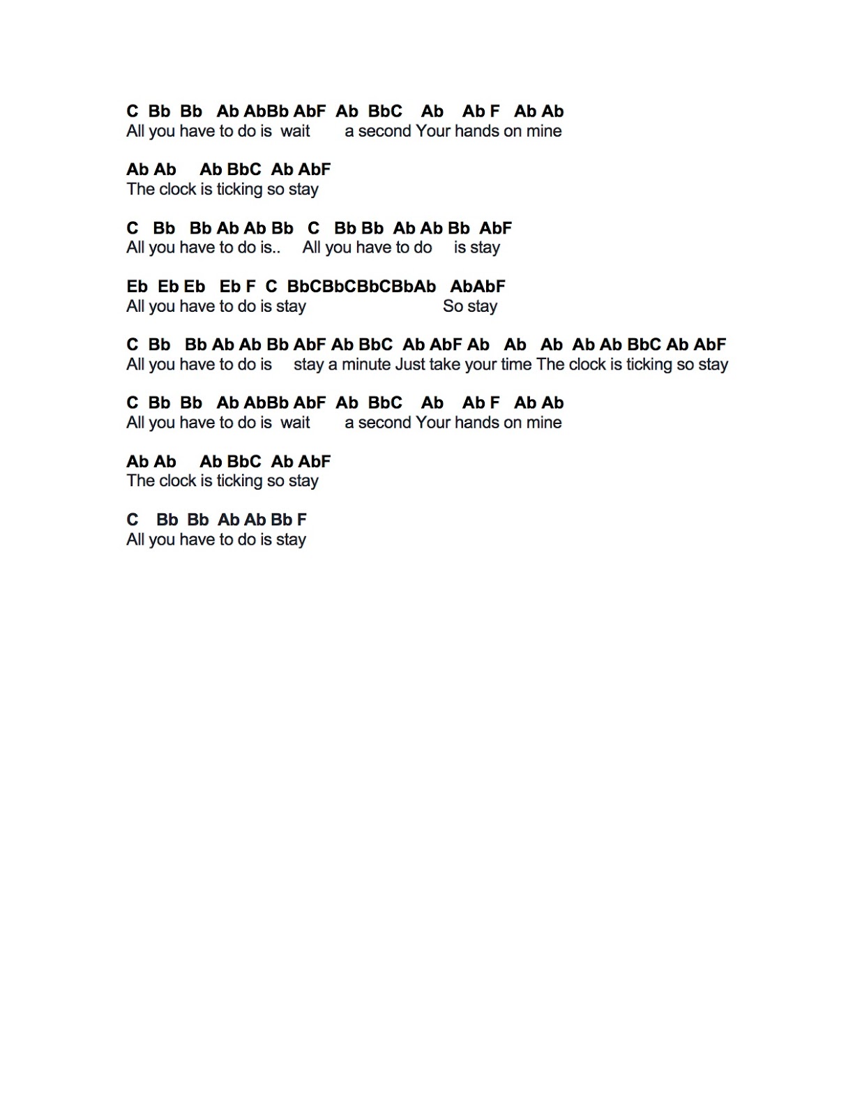 Flute Sheet Music: Stay