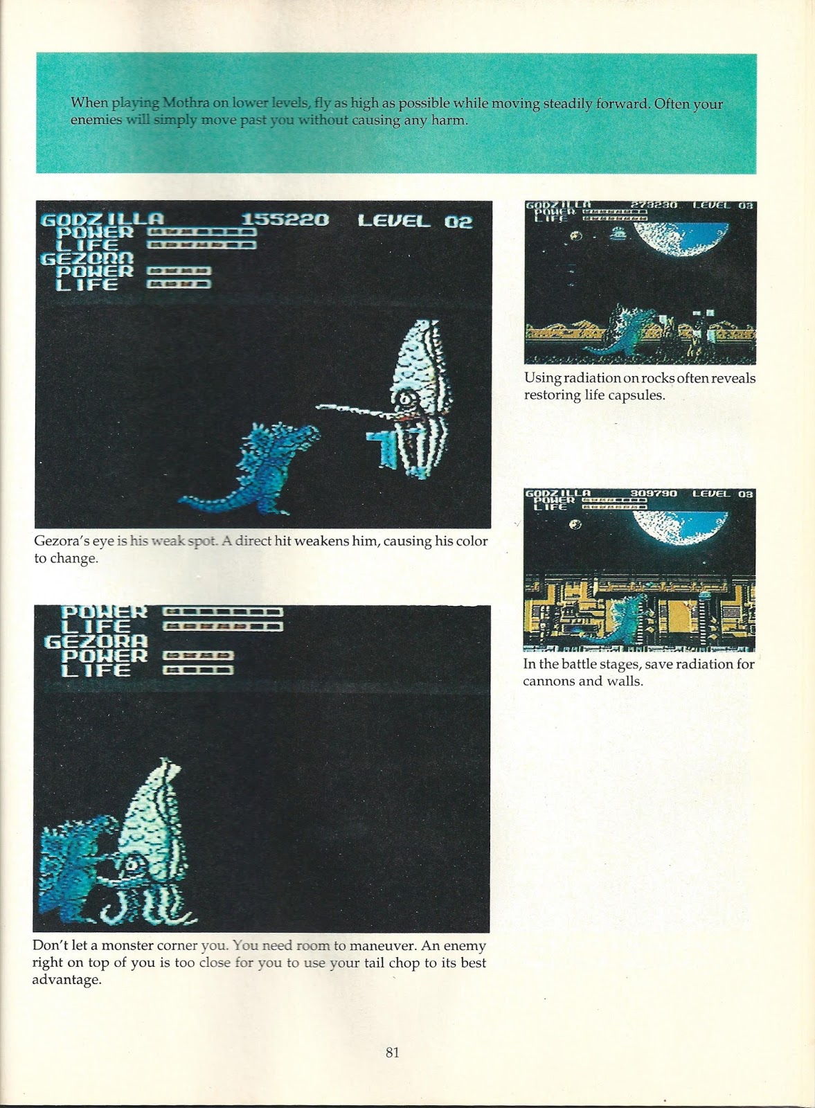 the sphinx: Player's Strategy Guide to NES Games: Godzilla (1990 article)