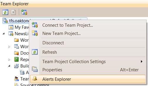 David Klein's Corner: TFS 2010 - How do I create email alerts when anything is checked into TFS ...