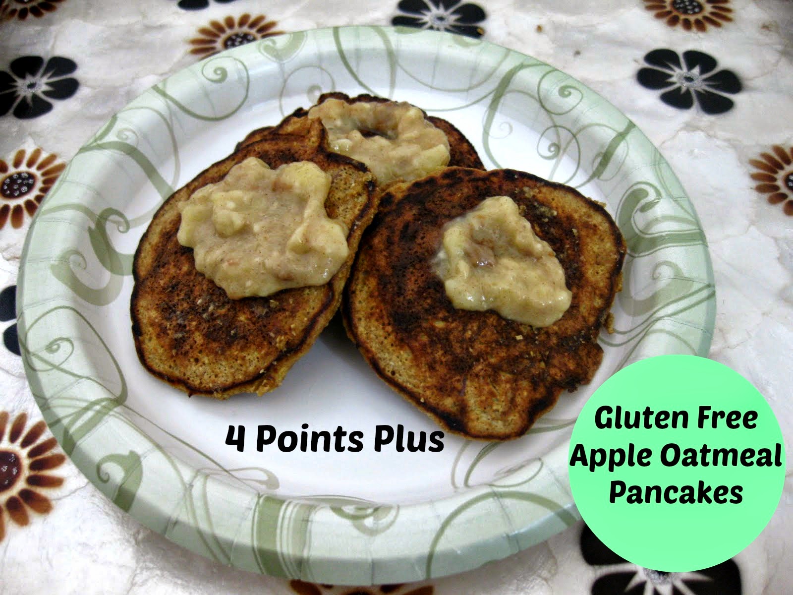 Gluten Free A-Z : Apple Cinnamon Oatmeal Pancakes