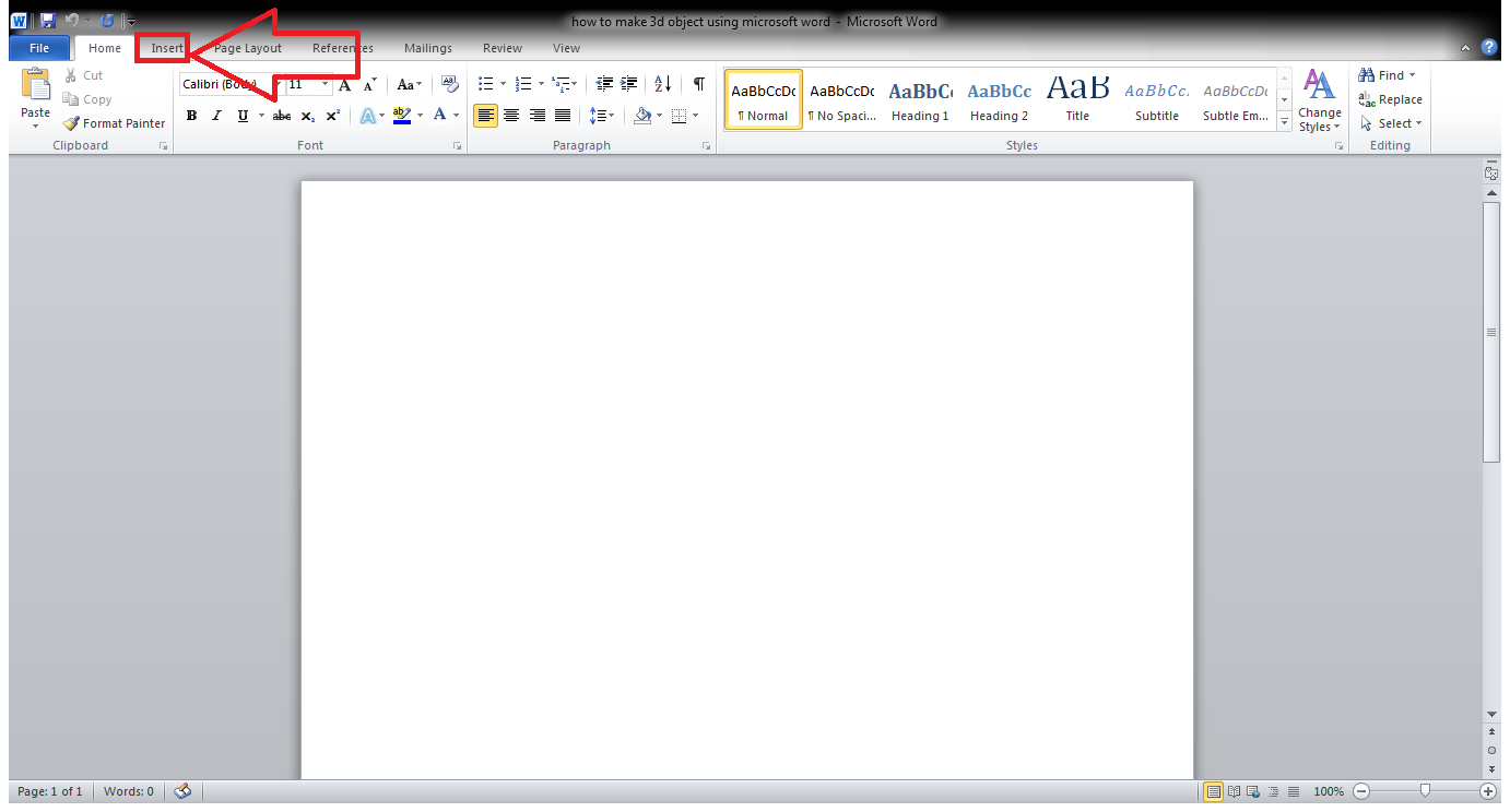 How to draw 3D object using Microsoft Word - Yes Edu